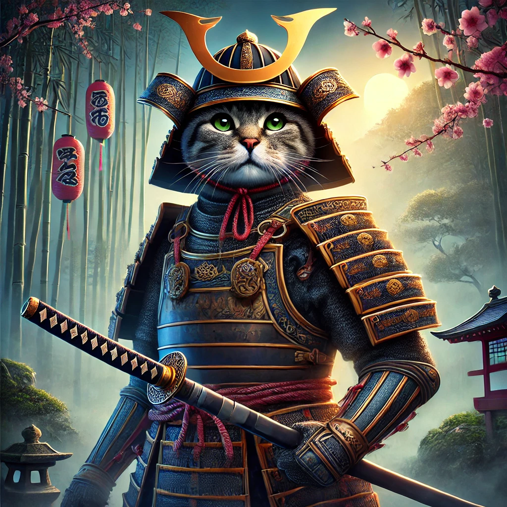 Making a Cat Samurai Helmet with Fruits Net – Samurai Helmet